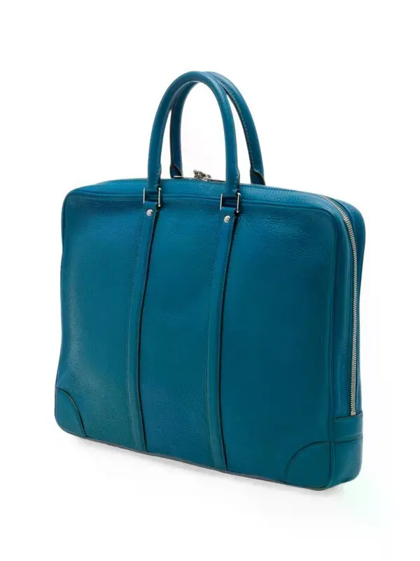 LOUIS VUITTON Grained Calfskin Porte Documents Voyage Business Bag