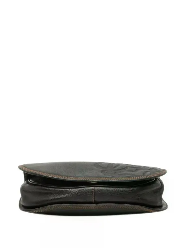 Loewe 1990-2010 Leather Anagram Flap Crossbody Bag