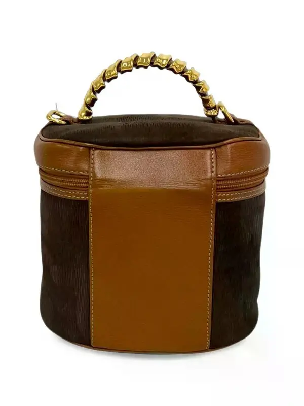 Loewe 1990-2000 Leather Velazquez Twist Vanity Bag Satchel