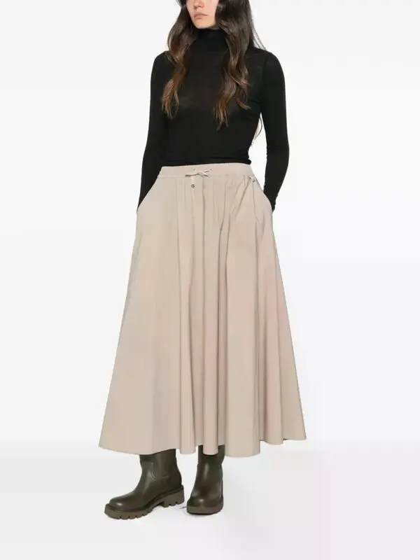 Herno Drawstring Flared Maxi Skirt