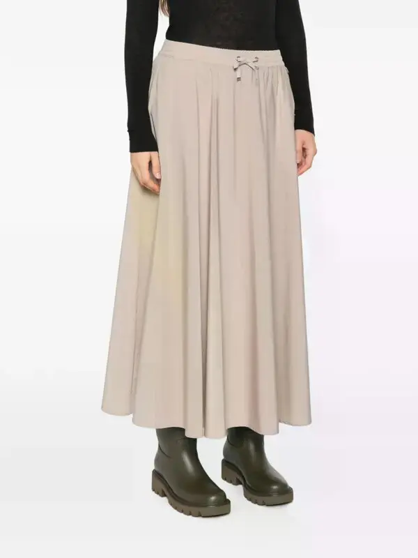 Herno Drawstring Flared Maxi Skirt