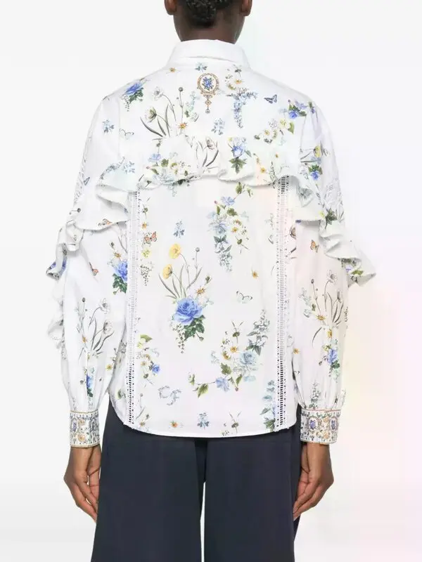 Camilla Floral-print Ruffled Shirt