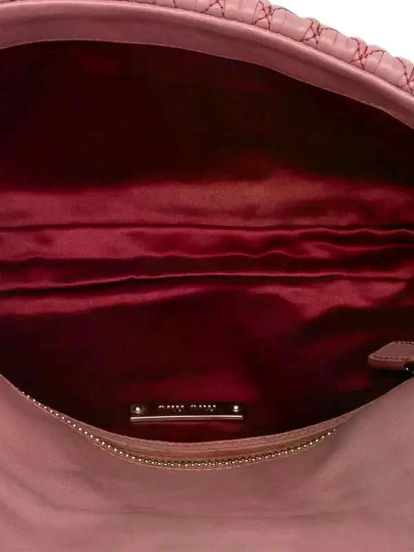 Miu Miu Matelassé Nappa Crystal Chain Satchel