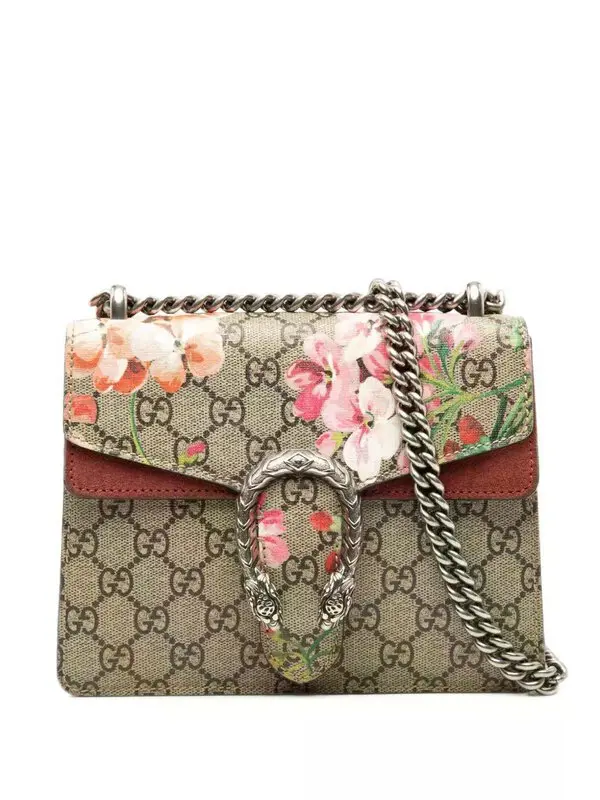 Gucci 2016-2026 Small Gg Supreme Blooms Dionysus Crossbody Bag - Neutrals