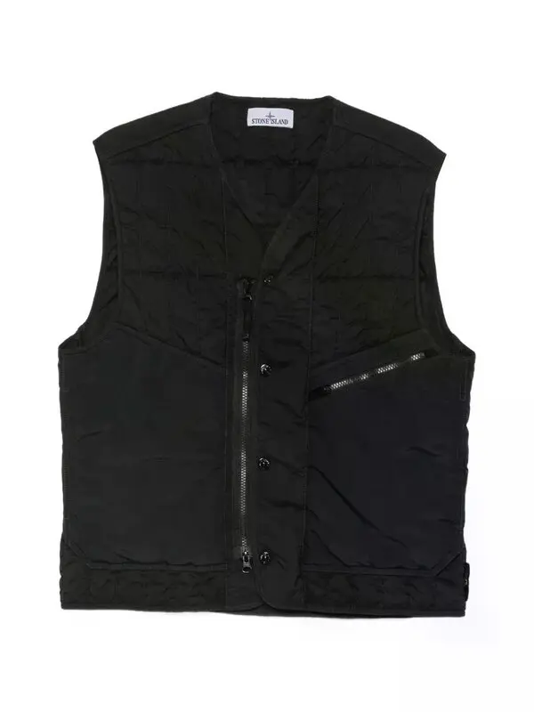 Stone Island Quilted Zip-up Vest