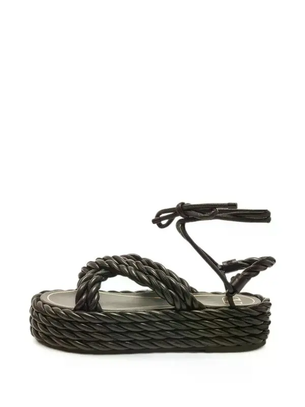 Valentino Garavani The Rope Braided Platform Sandals