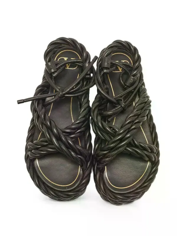 Valentino Garavani The Rope Braided Platform Sandals