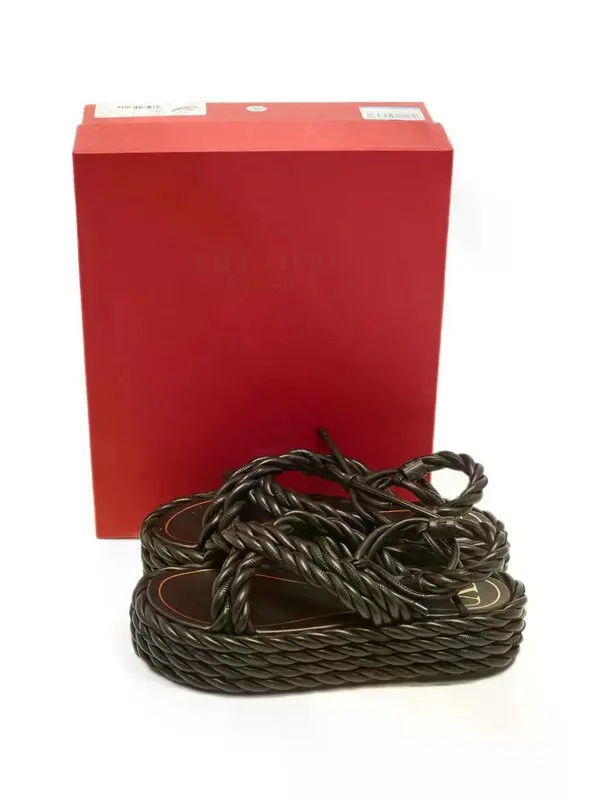 Valentino Garavani The Rope Braided Platform Sandals