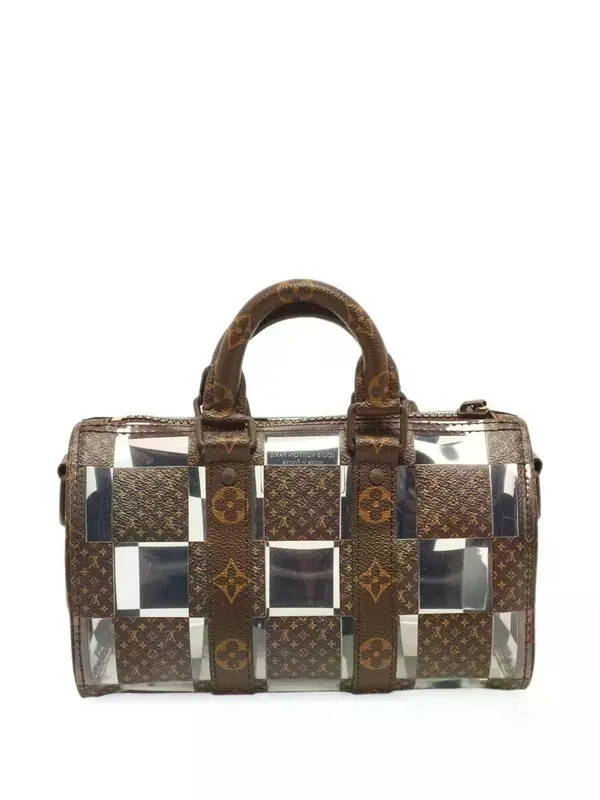 LOUIS VUITTON 25 Monogram Chess Keepall Bandoulière Tote Bag
