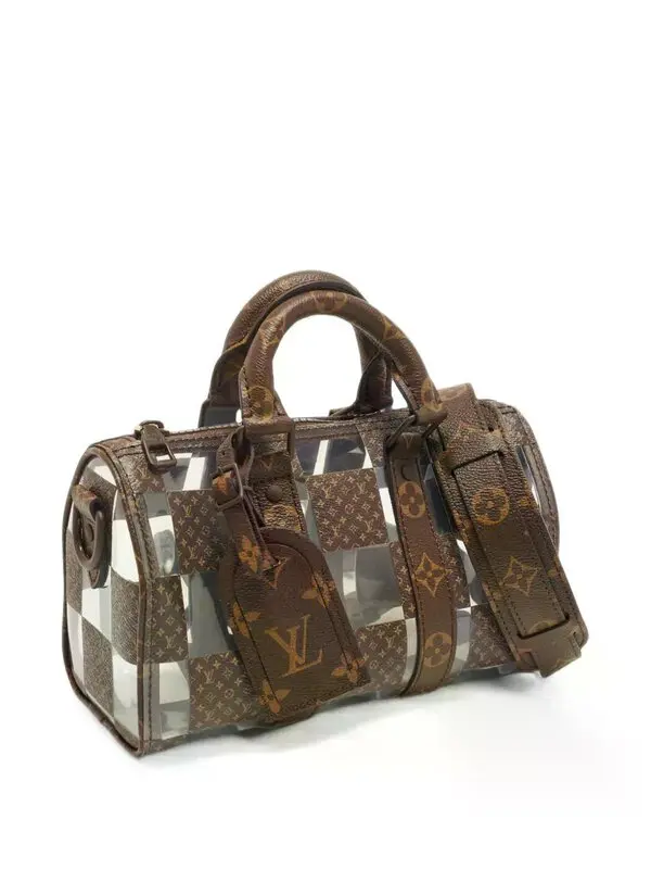 LOUIS VUITTON 25 Monogram Chess Keepall Bandoulière Tote Bag