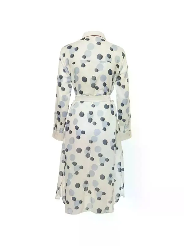 Max Mara Polka Dot Midi Shirt Dress
