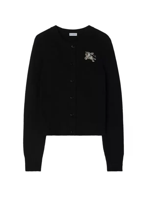 Burberry Knight Wool Cashmere Cardigan - Black