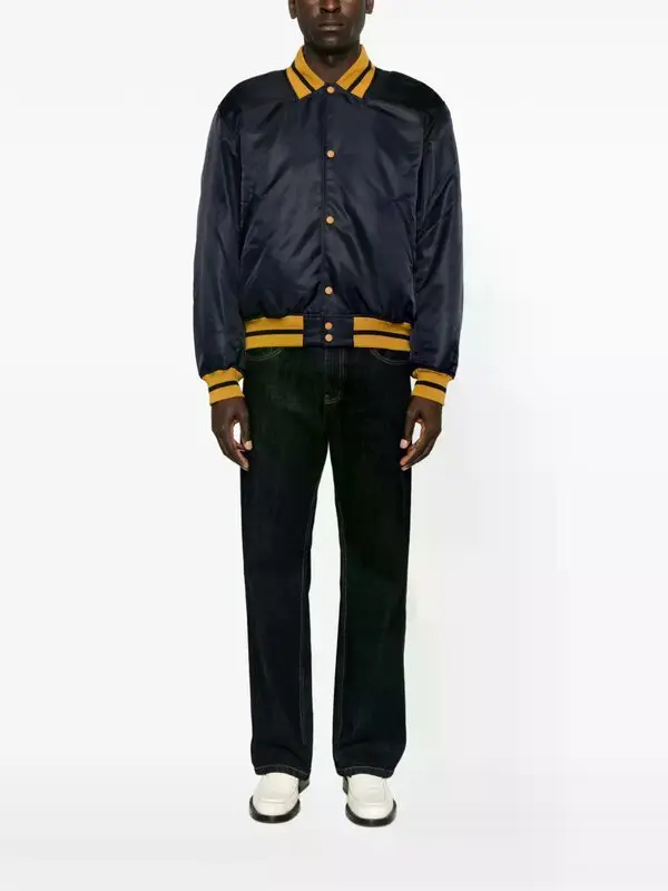 Rhude Logo-patch Striped-trim Jacket