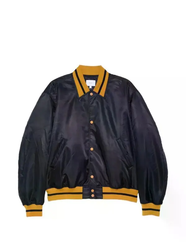 Rhude Striped Trim Logo Patch Bomber Jacket