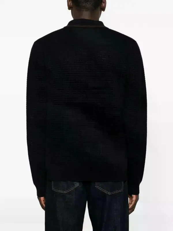 Casablanca Waffle-knit Zip-up Sweater