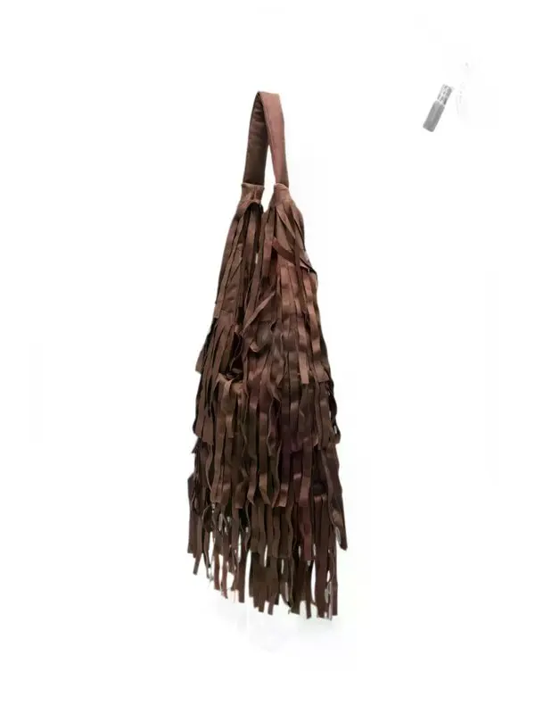 LA MILANESA Large Aretha Fringed Shoulder Bag - Brown