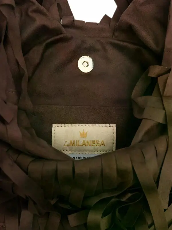 LA MILANESA Large Aretha Fringed Shoulder Bag