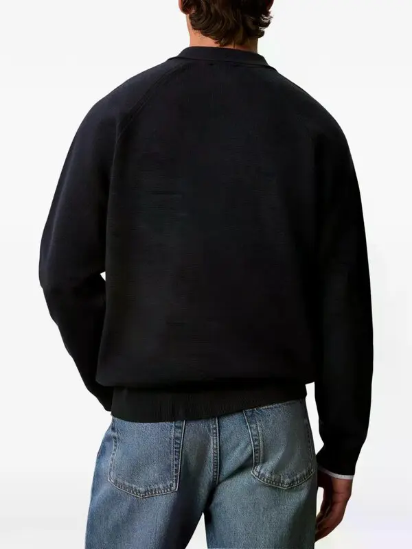 Calvin Klein Varsity Logo-patch Polo Sweater