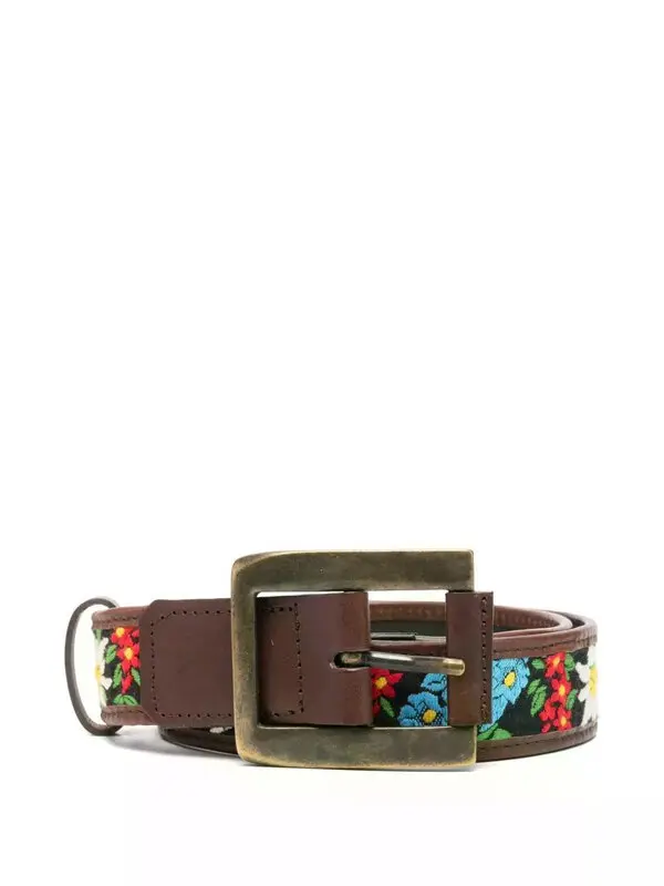 Dolce & Gabbana 2000s Floral-embroidered Belt