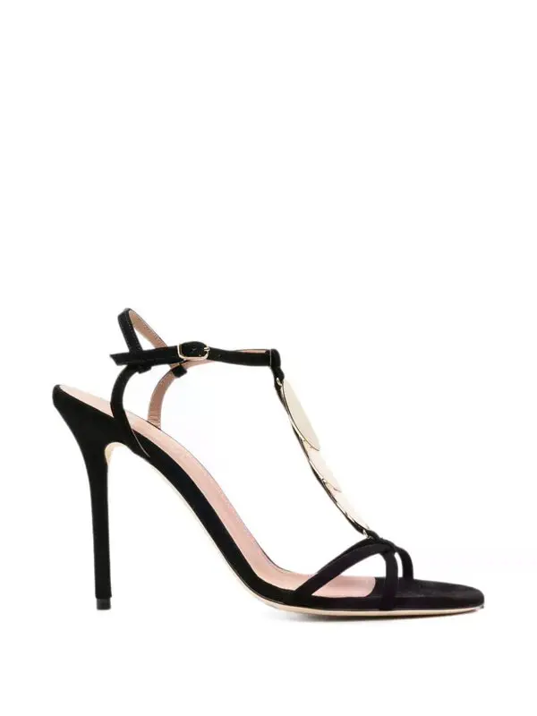 MALONE SOULIERS Embellished T-bar Sandals - Black
