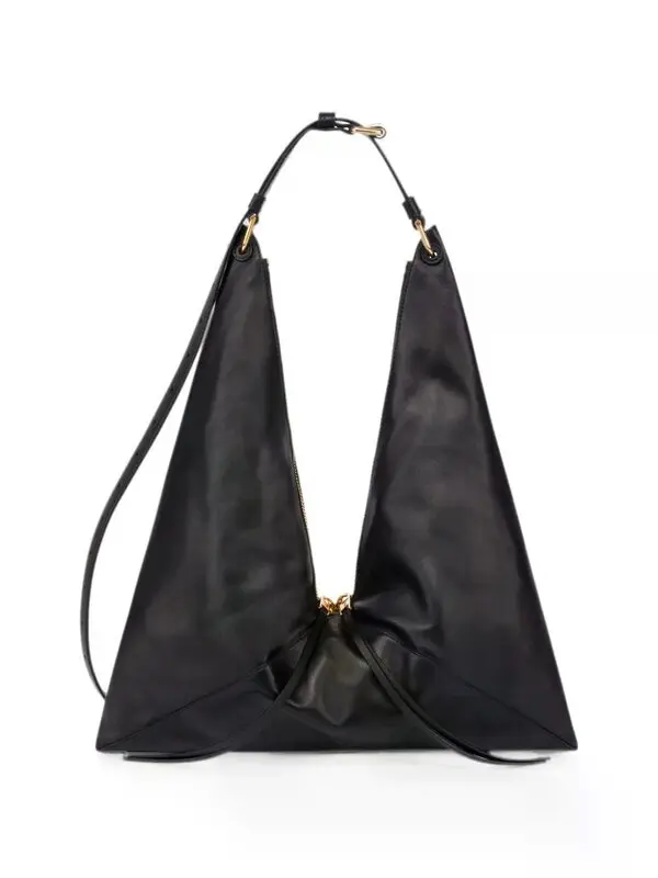 Moschino Triangle-shape Leather Shoulder Bag
