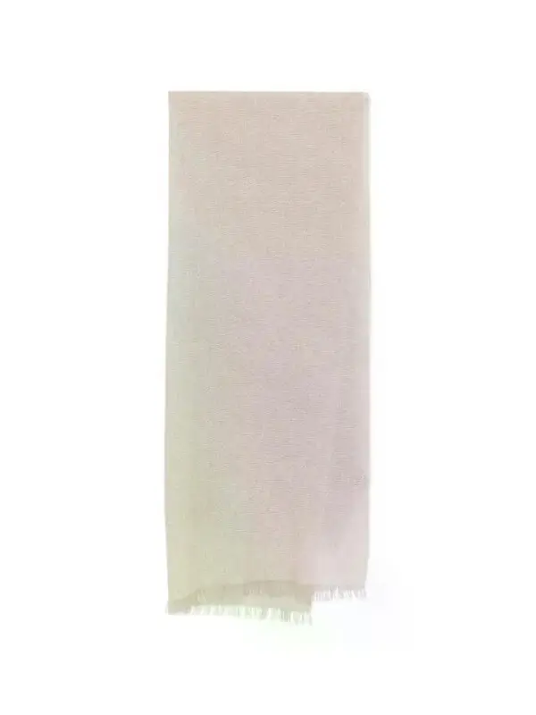 D'ANIELLO Fringed Metallic Scarf