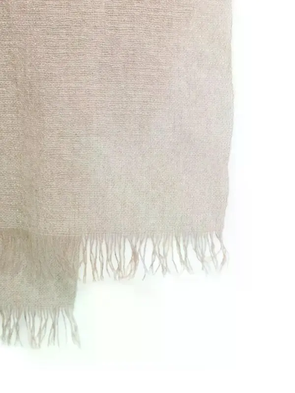D'ANIELLO Fringed Metallic Scarf