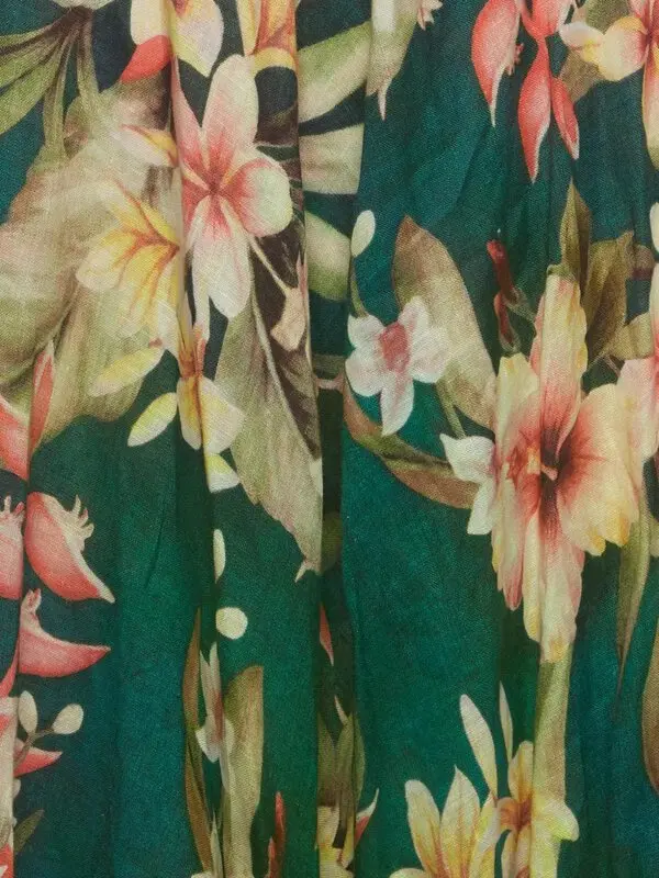 Zimmermann Lexi Floral-print Linen Midi Dress