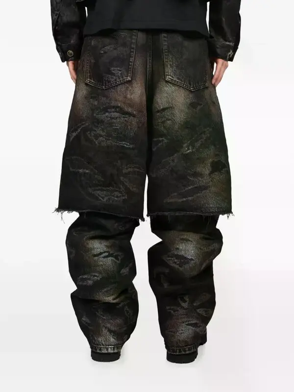FILTH Distressed Layered Shorts