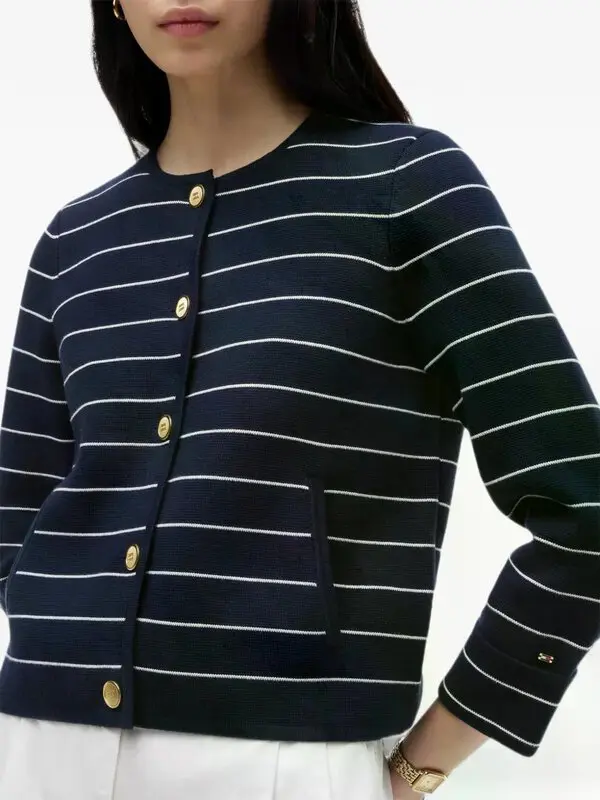 Tommy Hilfiger Horizontal-stripe Button-up Cardigan