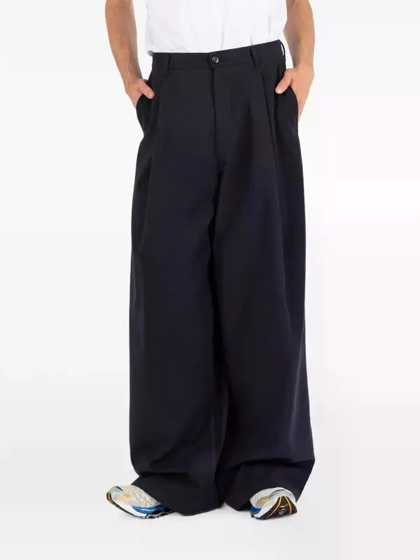SOCIETE ANONYME St. Andrew Pleated Wide-leg Trousers