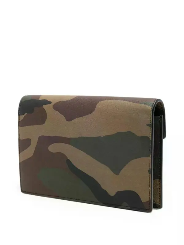 Saint Laurent 2020s Cassandre-plaque Camouflage-print Mini Bag