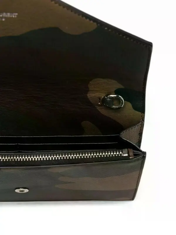 Saint Laurent 2020s Cassandre-plaque Camouflage-print Mini Bag