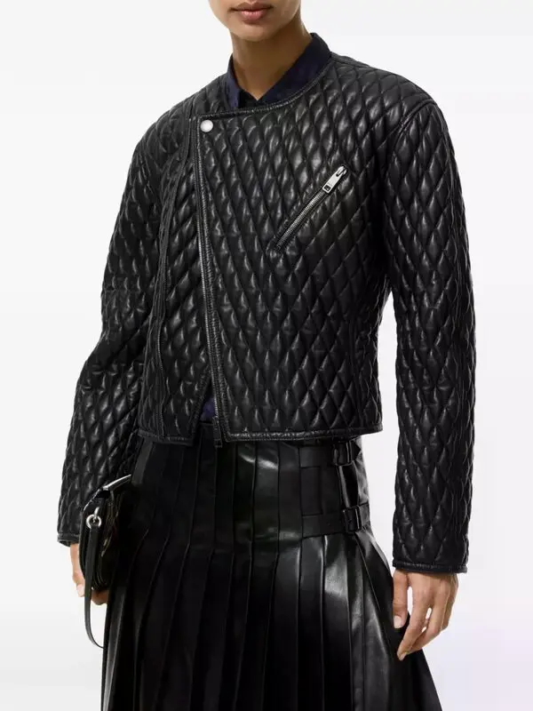Burberry Cropped Leather Laverley Jacket