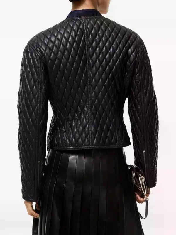 Burberry Cropped Leather Laverley Jacket