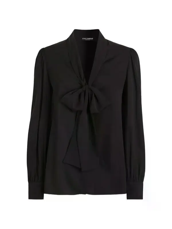 Dolce & Gabbana Tonal Stitching Blouse - Black