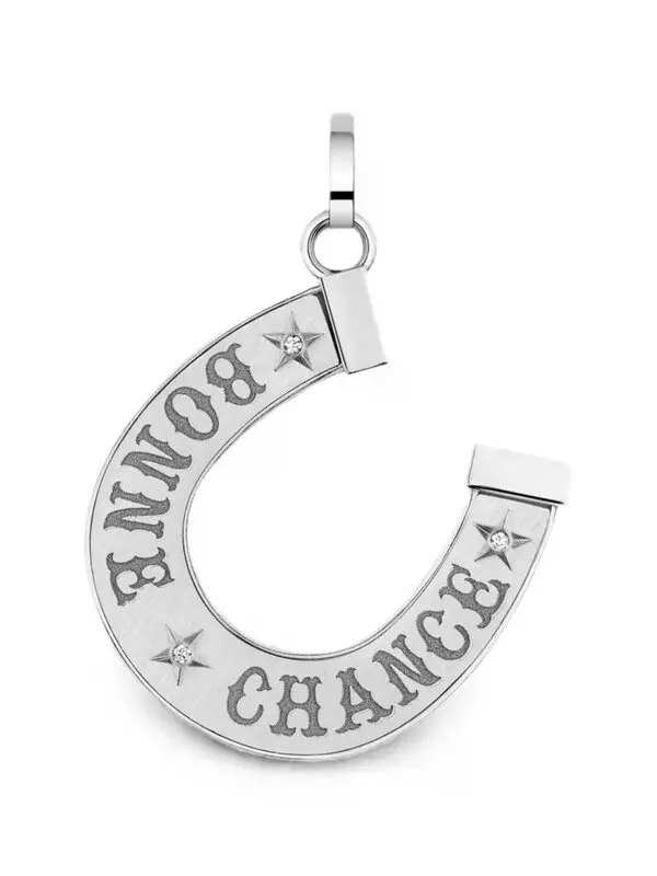 MARIE LICHTENBERG Bonne Chance Horseshoe Pendant - Silver