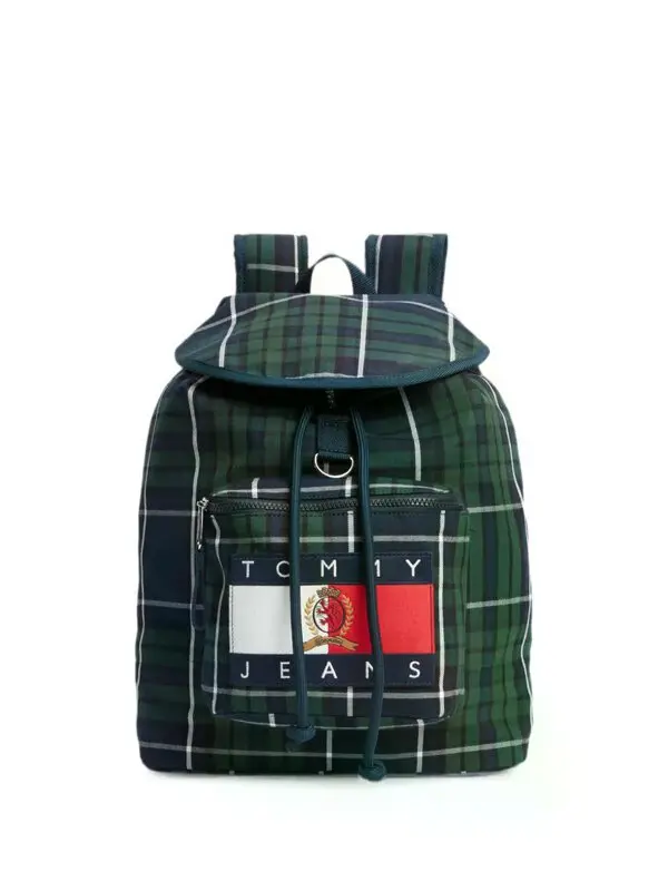 Tommy Hilfiger Check-pattern Logo-patch Backpack