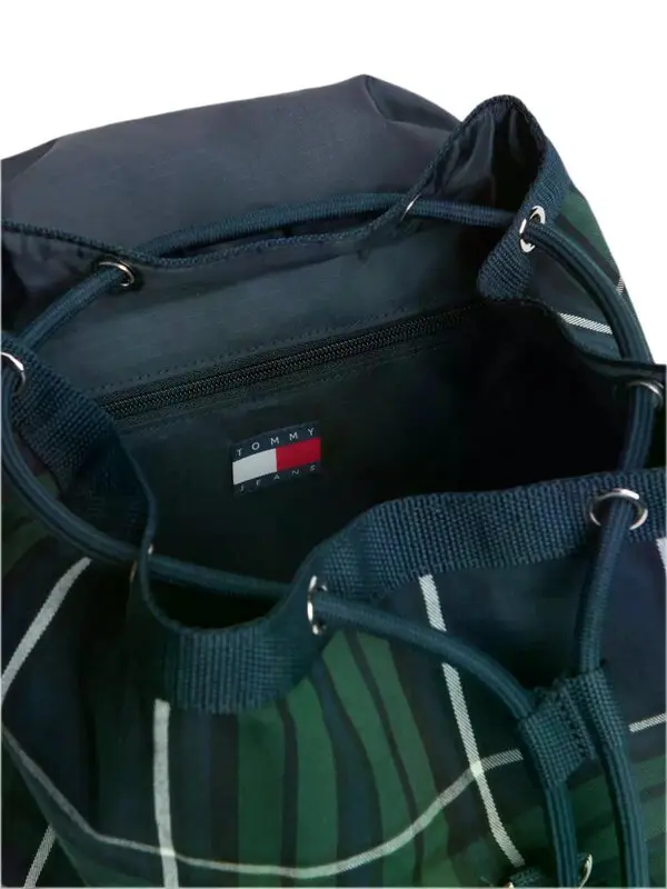 Tommy Hilfiger Check-pattern Logo-patch Backpack