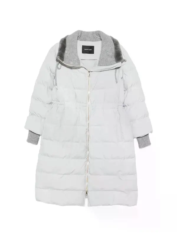 Fabiana Filippi Quilted Shearling-trim Parka - Grey