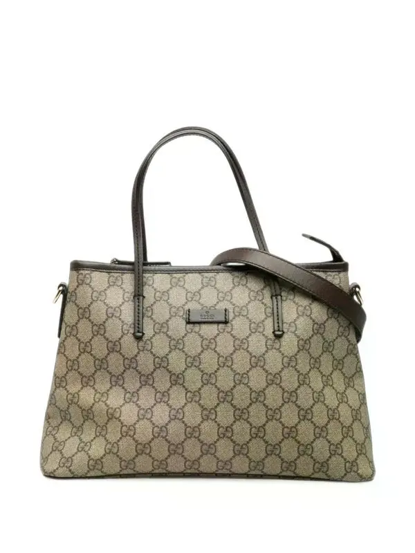 Gucci Gg Supreme Convertible Tote Satchel