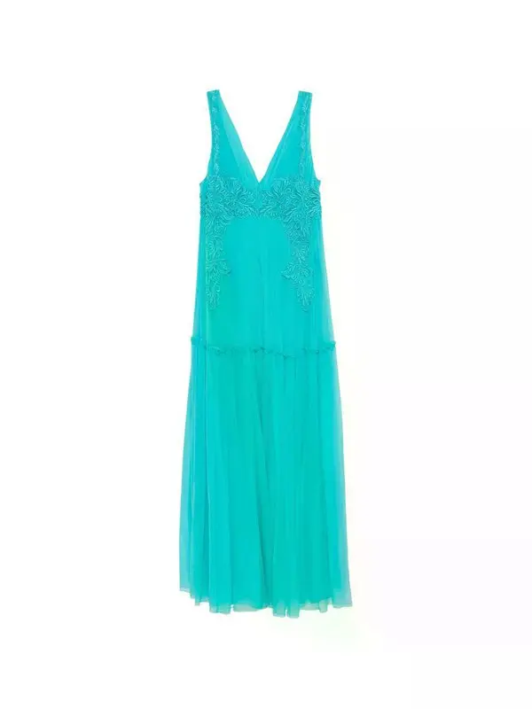 Alberta Ferretti Lace-appliqué Dress