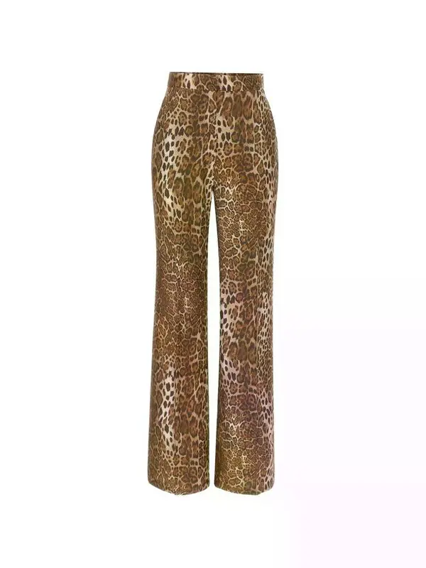 Max Mara Printed Silk Trousers
