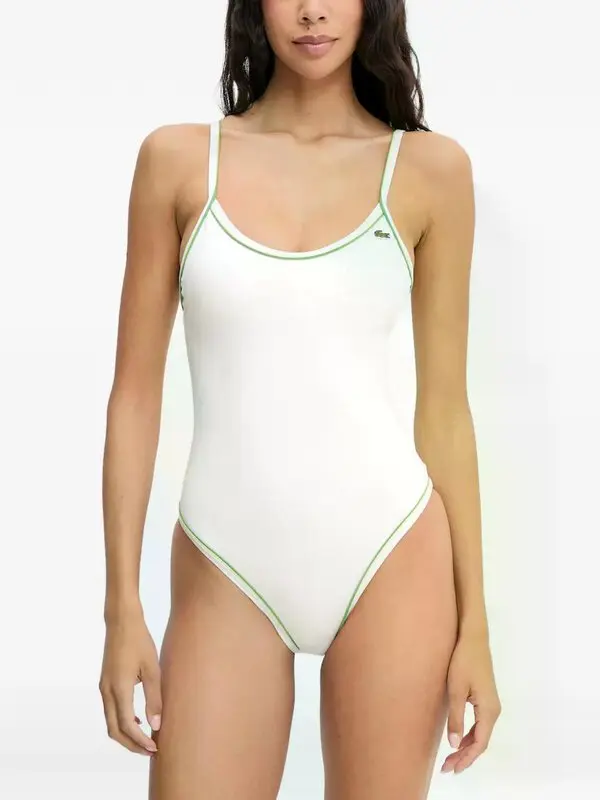 Lacoste One Piece Trim Accent Swimsuit