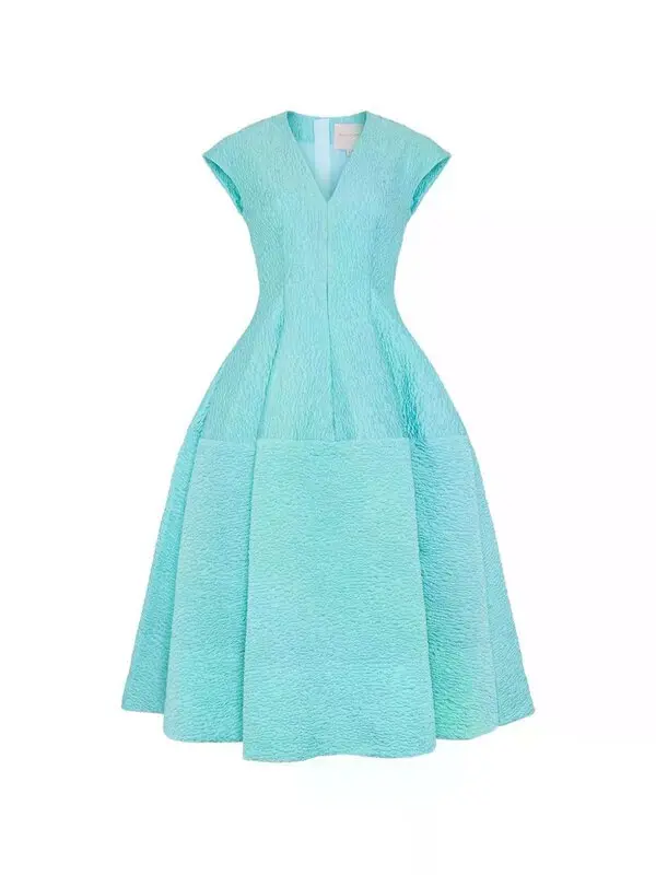 ROKSANDA Kova Textured-finish Midi Dress - Blue