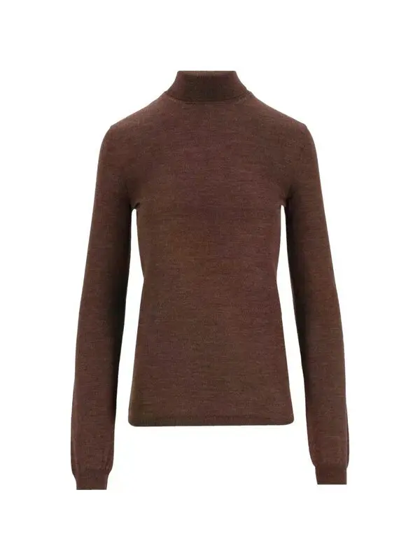 MAISON MARGIELA Wool Silk Underpinnings Turtleneck - Brown
