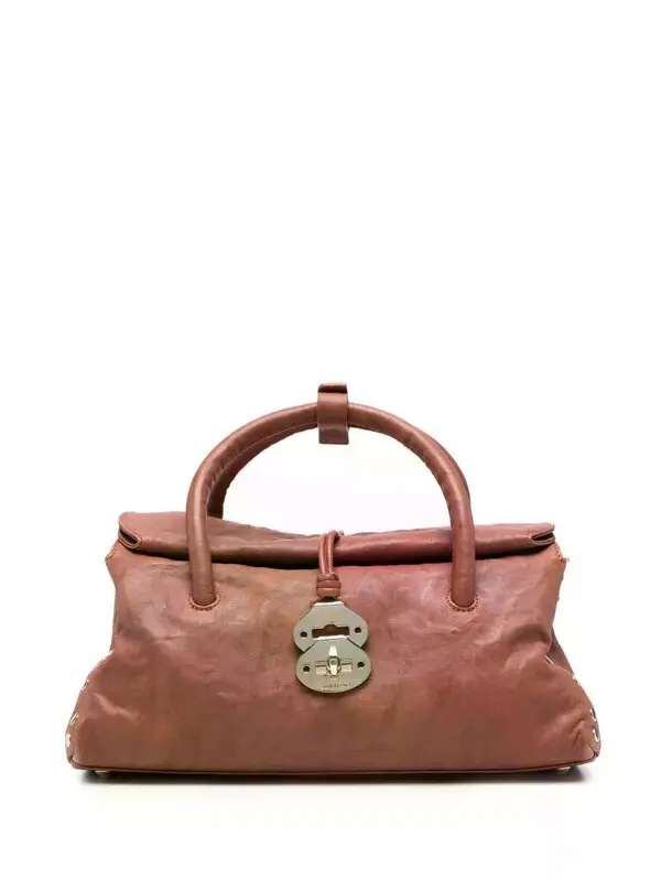 ZANELLATO Dotta Twist-lock Tote Bag - Brown