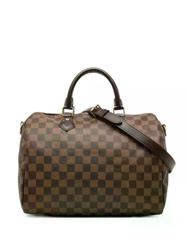 LOUIS VUITTON 2017 Damier Ebene Speedy Bandouliere 30 Satchel - Brown