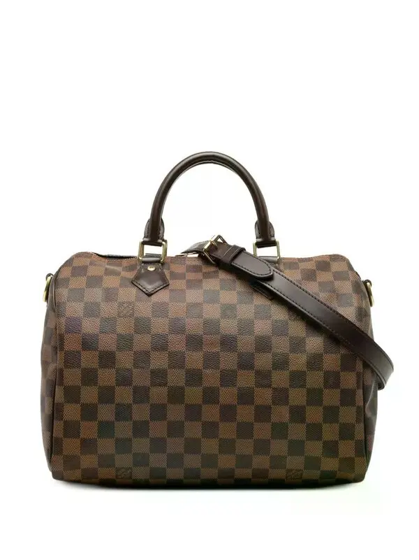 LOUIS VUITTON Damier Ebene Speedy Bandouliere 30 Satchel - Brown