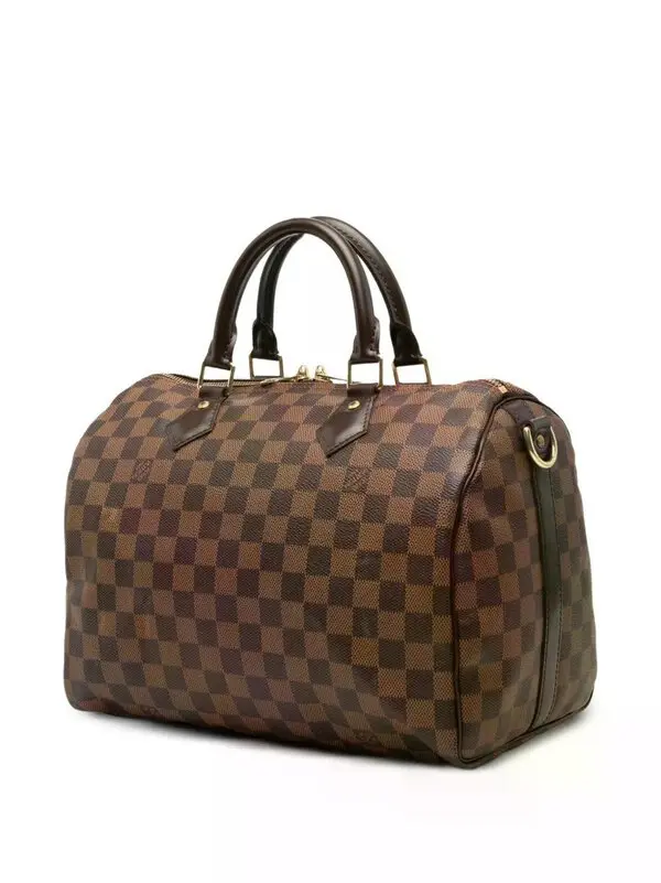 LOUIS VUITTON Damier Ebene Speedy Bandouliere 30 Satchel - Brown